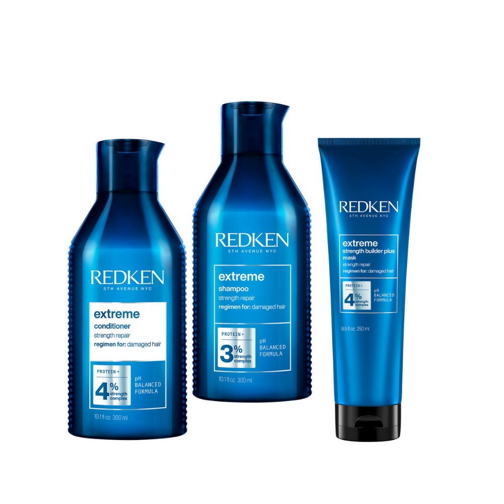 Redken Haircare Extreme Shampoo + Conditioner + Strength Builder Plus ...