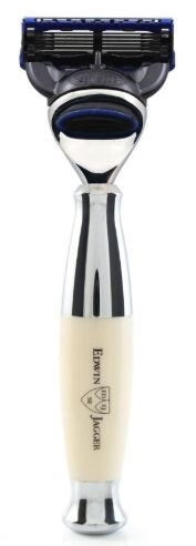 Edwin Jagger Razors Double Edge Safety Ivory & Chrome Fusion Ref ...