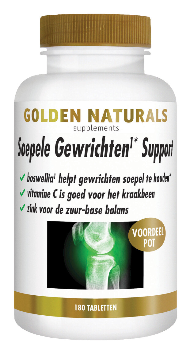 Golden Naturals Soepele Gewrichten & Kraakbeen Formule 180Tabletten ...